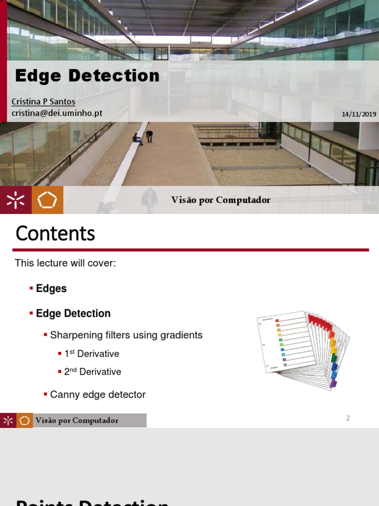 Edge Detection: Cristina P Santos Cristina@dei - Uminho.pt | PDF ...