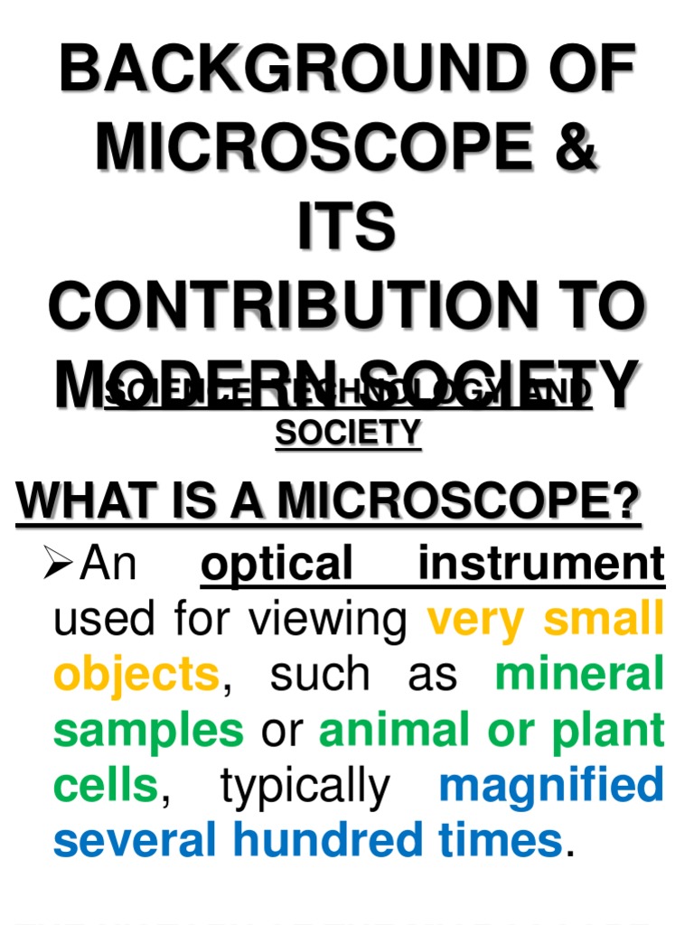 History of Microscope (Visual Aid) | PDF | Microscope | Glass ...