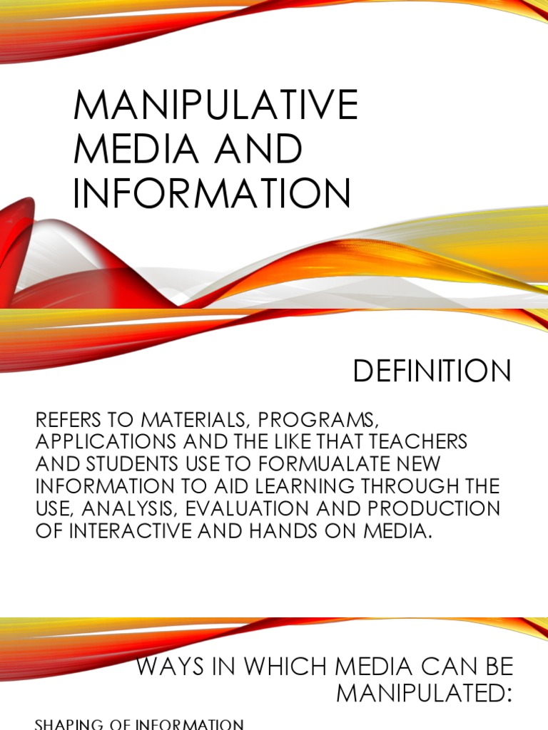 Manipulative Information and Media | PDF | Mass Media | Advertising