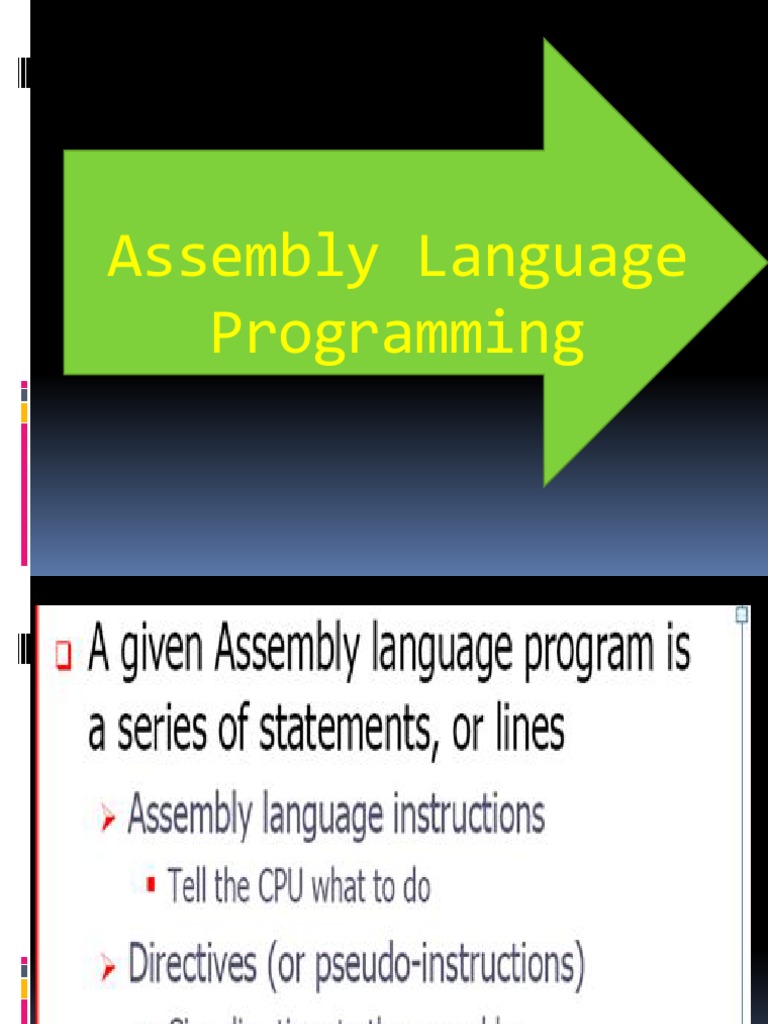 Assembly Language Programming Pdf Assembly Language Central Processing Unit