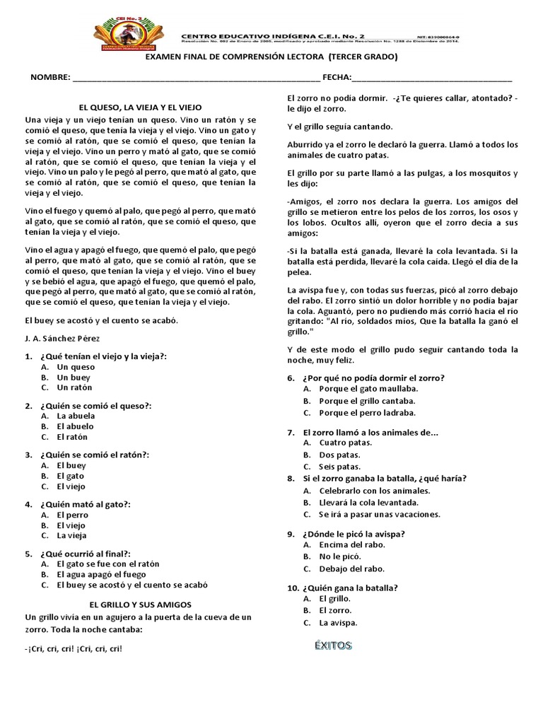 Comprensión Lectora Tercer Grado | PDF | Violencia | Deportes