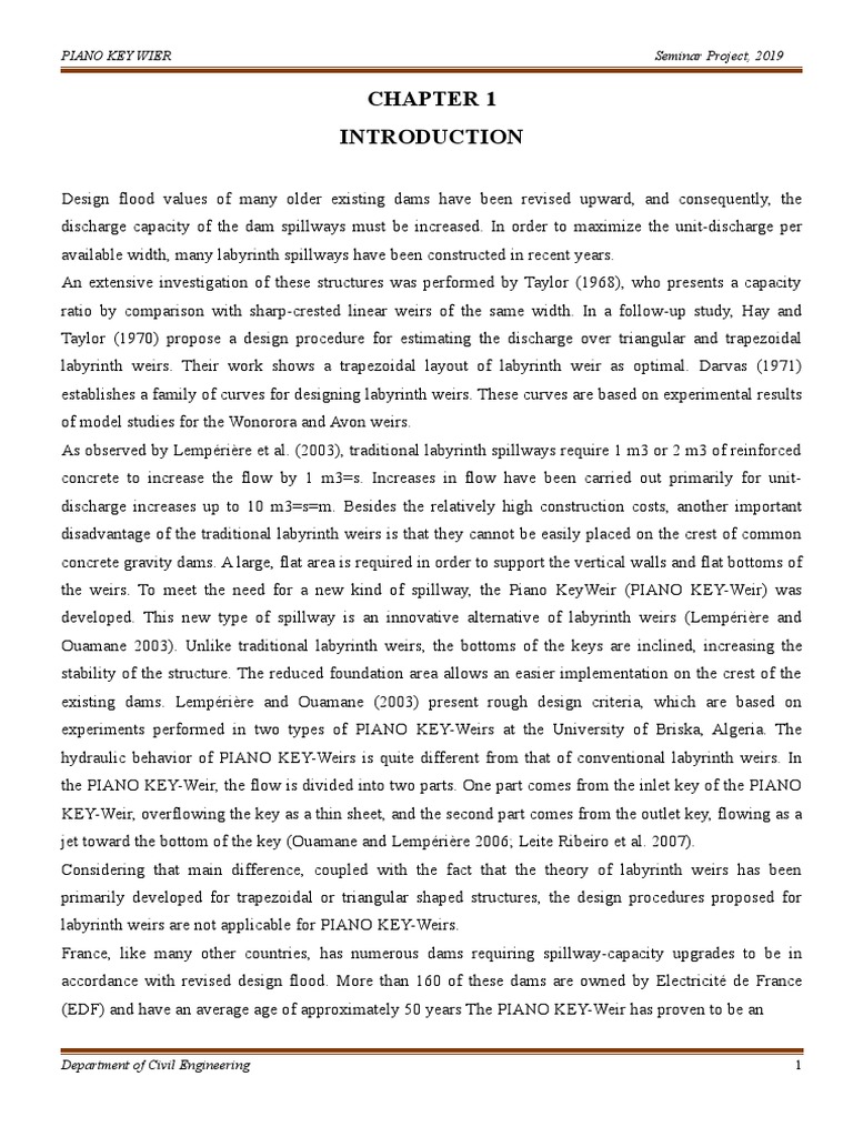 Piano Key Wier Final | PDF | Spillway | Dam