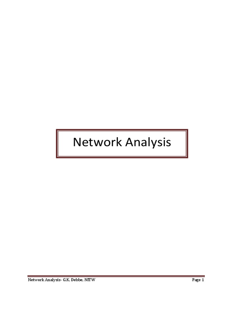 Network Analysis Overview | PDF | Network Analysis (Electrical Circuits ...