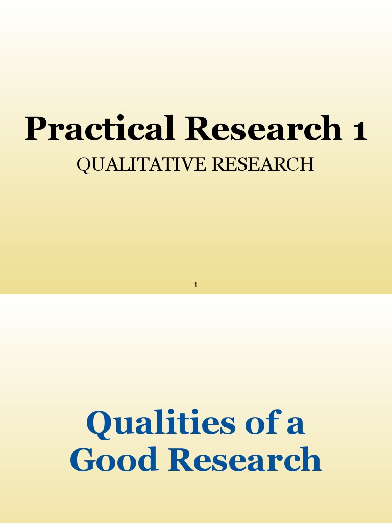 Research Qualities | PDF