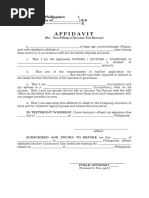AFFIDAVIT OF NO INCOME Sample | PDF
