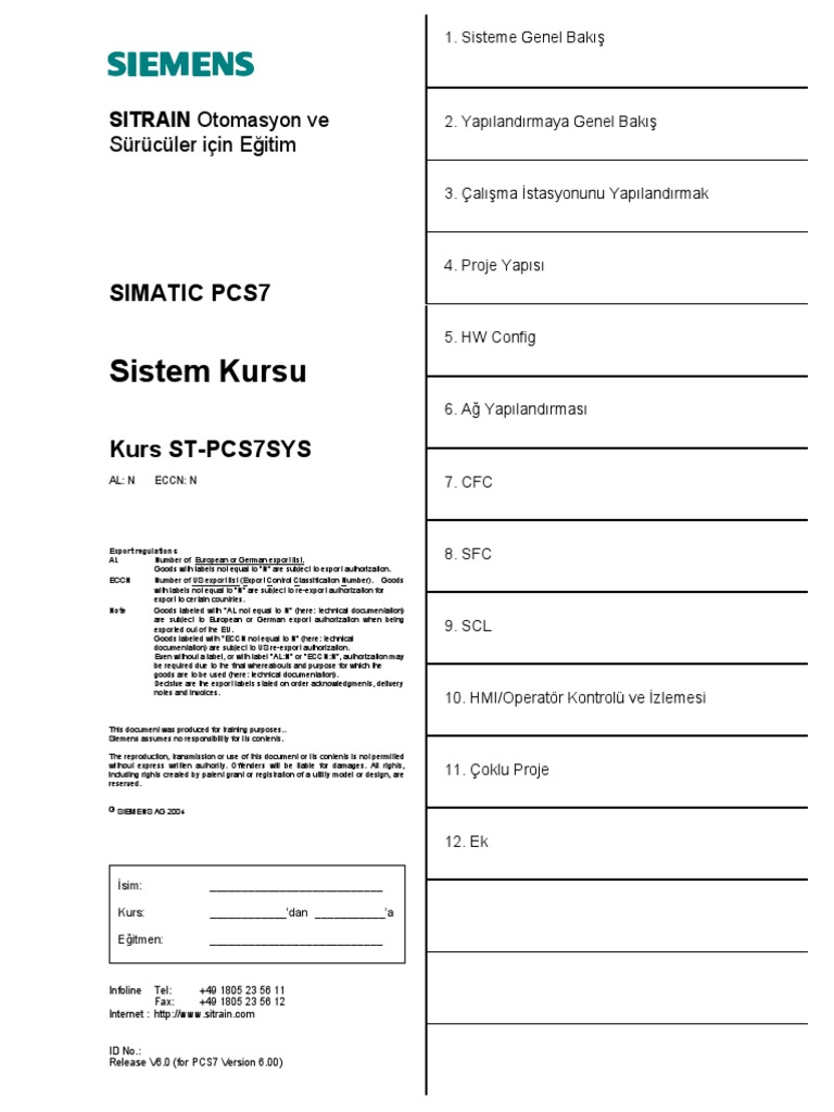 Simatic Pcs7 Kurs Notu Pdf Pdf