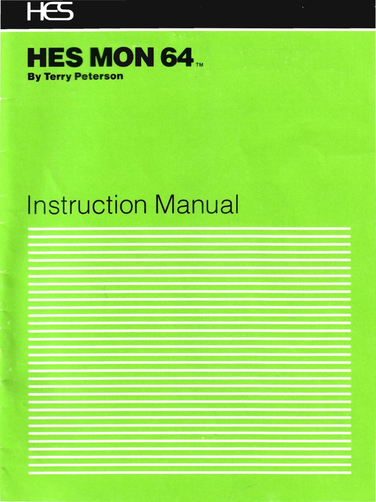 Hesmon 64 Instruction Manual PDF | PDF | Assembly Language | Subroutine