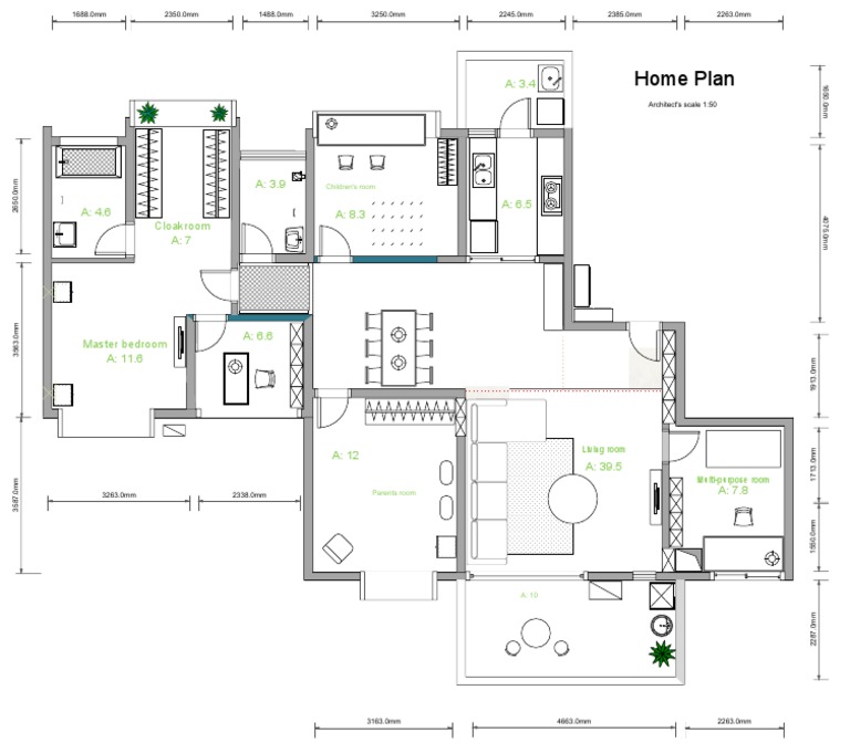 Home Plan Dimensions and Layouts | PDF
