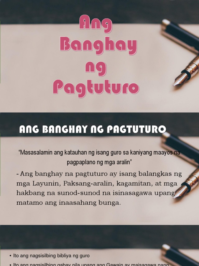 Ang Banghay NG Pagtuturo | PDF