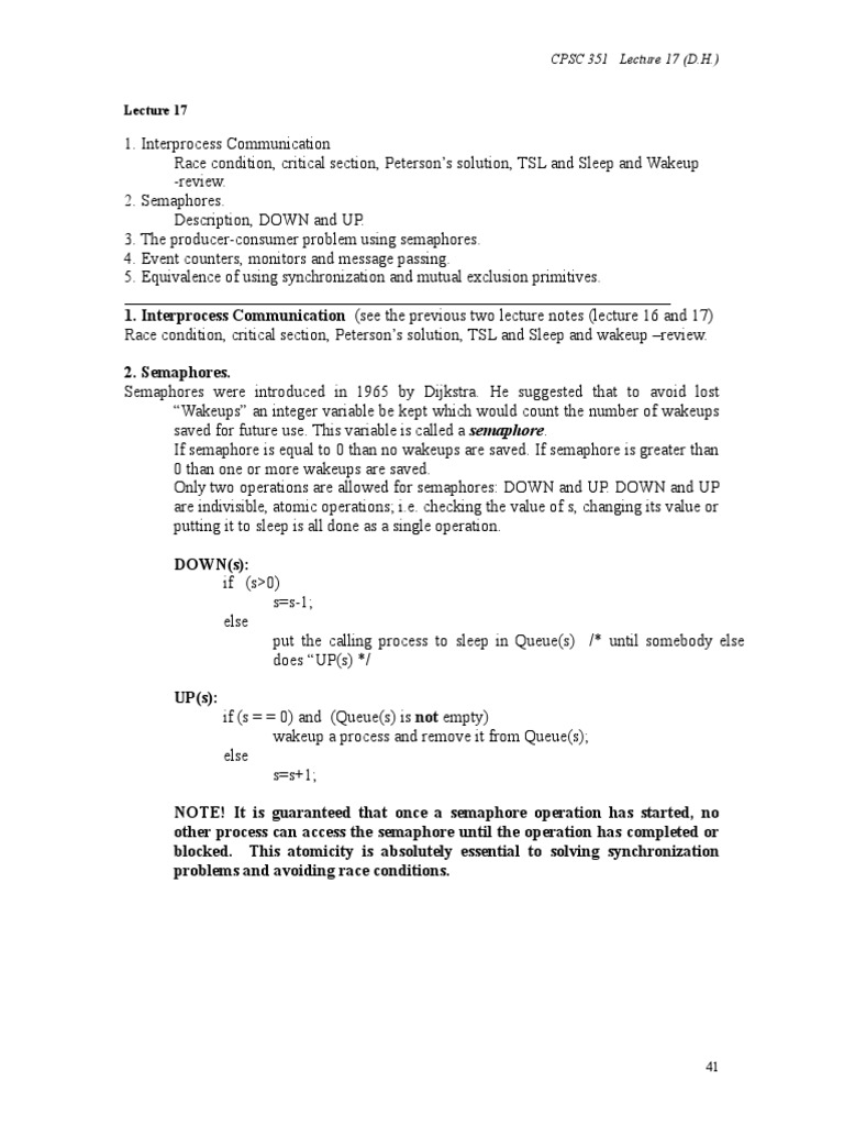 Synchronization Primitives and Solutions to the Producer-Consumer ...