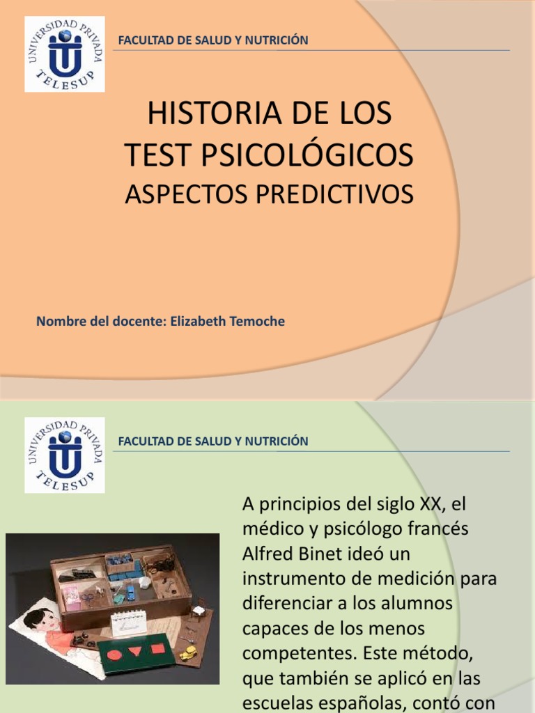 Historia de Los Test Psicologicos | Cociente de inteligencia | Inteligencia