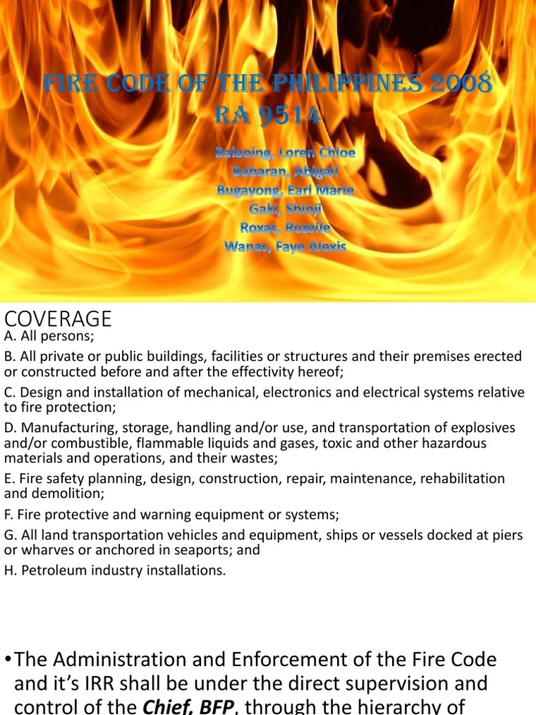Ra 9514 Known As The Fire Code of The Philippines 2008 | PDF | Fire ...