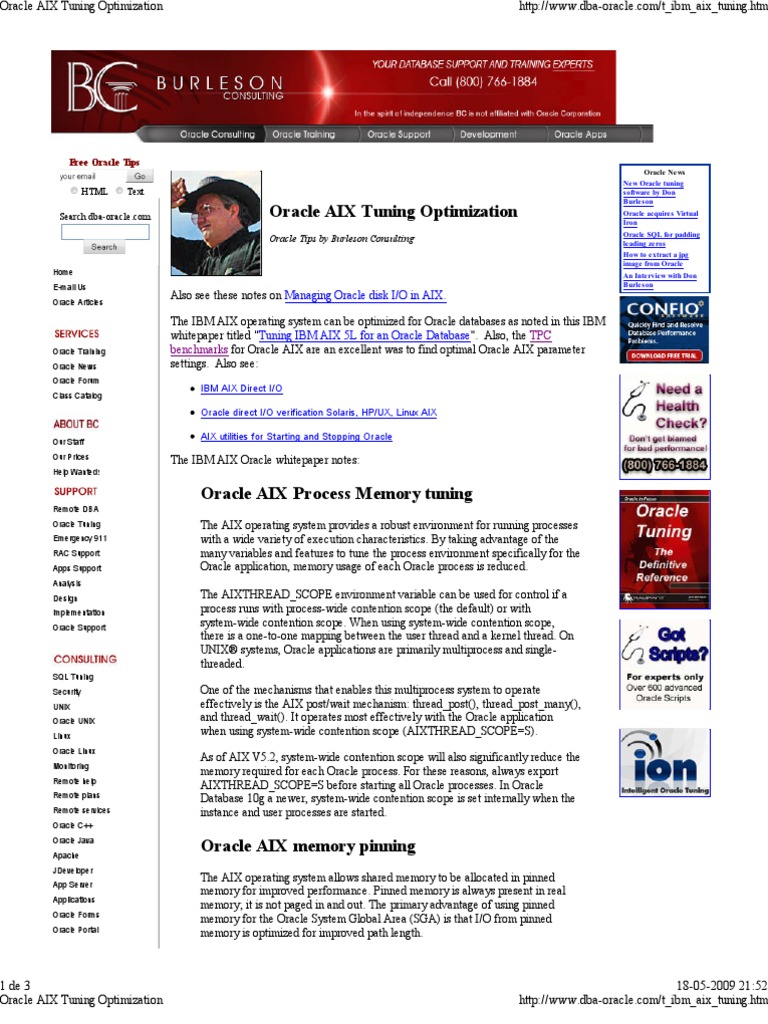 Oracle Aix Tuning Optimization Pdf Oracle Database Data Management 7477