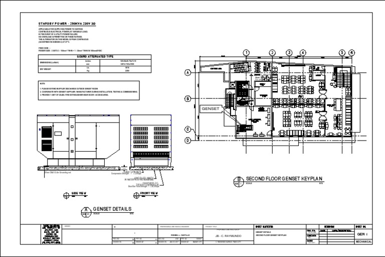Second Floor Genset Keyplan B | PDF | Structural Engineering | Building ...