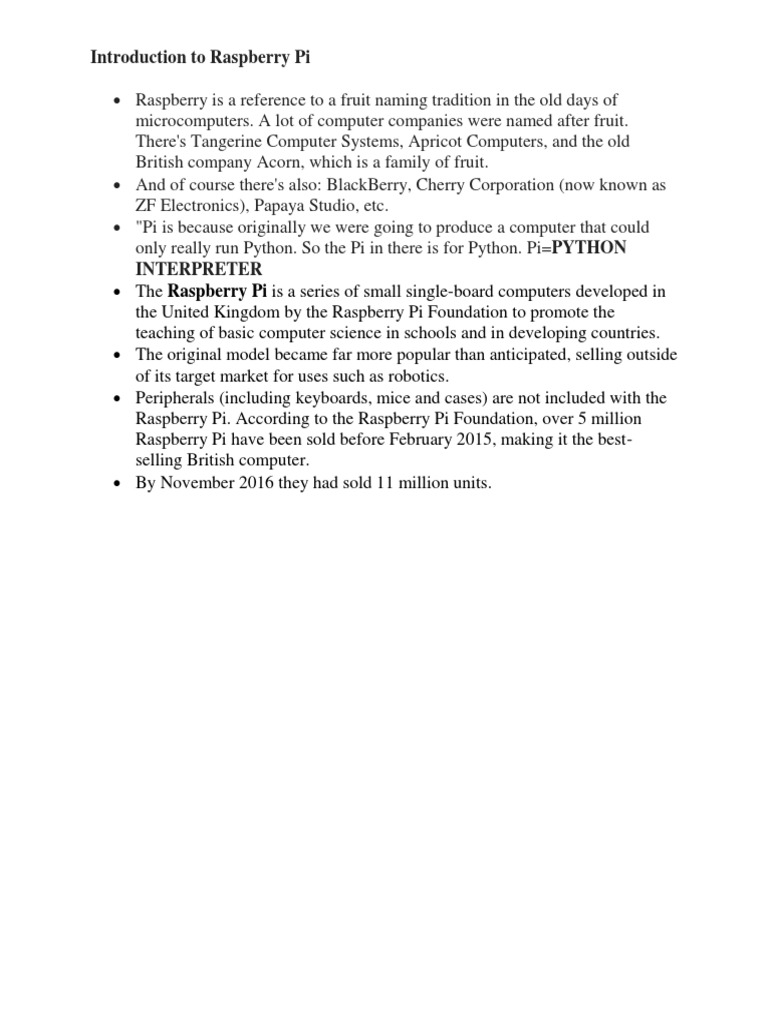 An Overview of the Raspberry Pi: Tracing the History and Capabilities ...