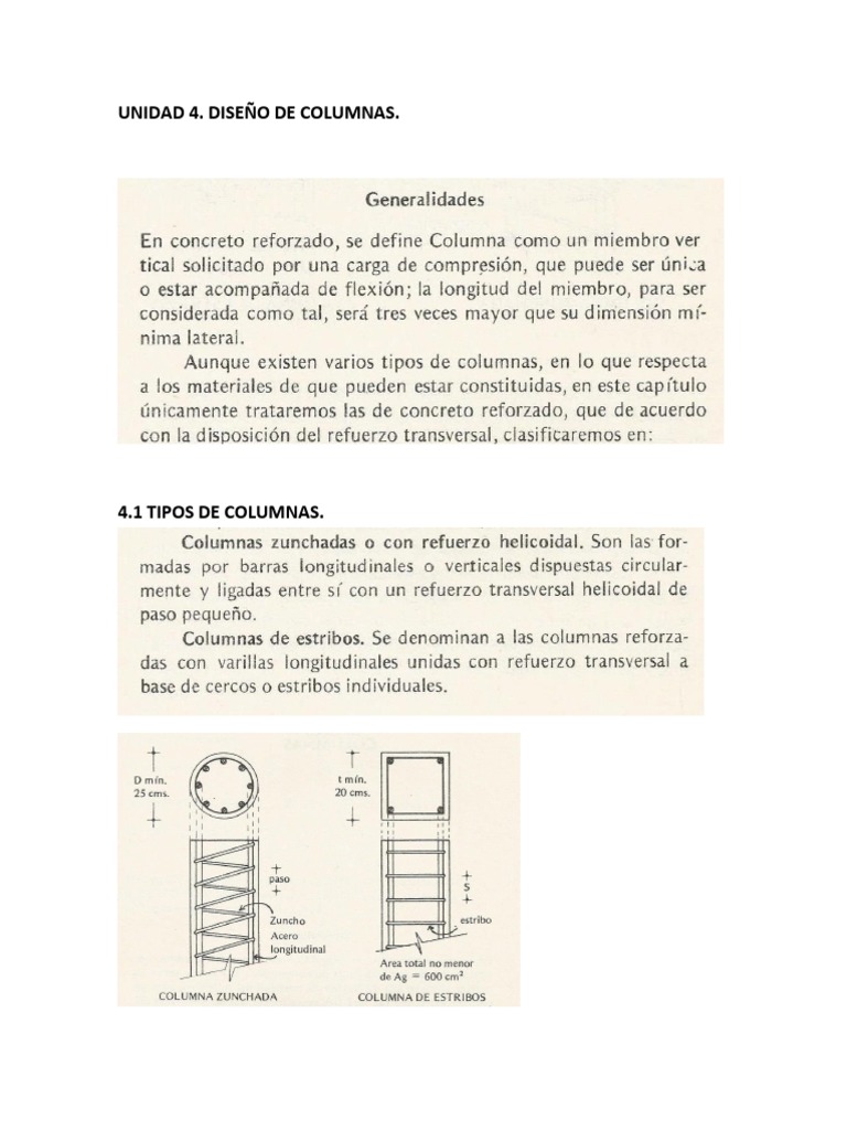 4.1 Tipos de Columnas | PDF | Arte | Historia