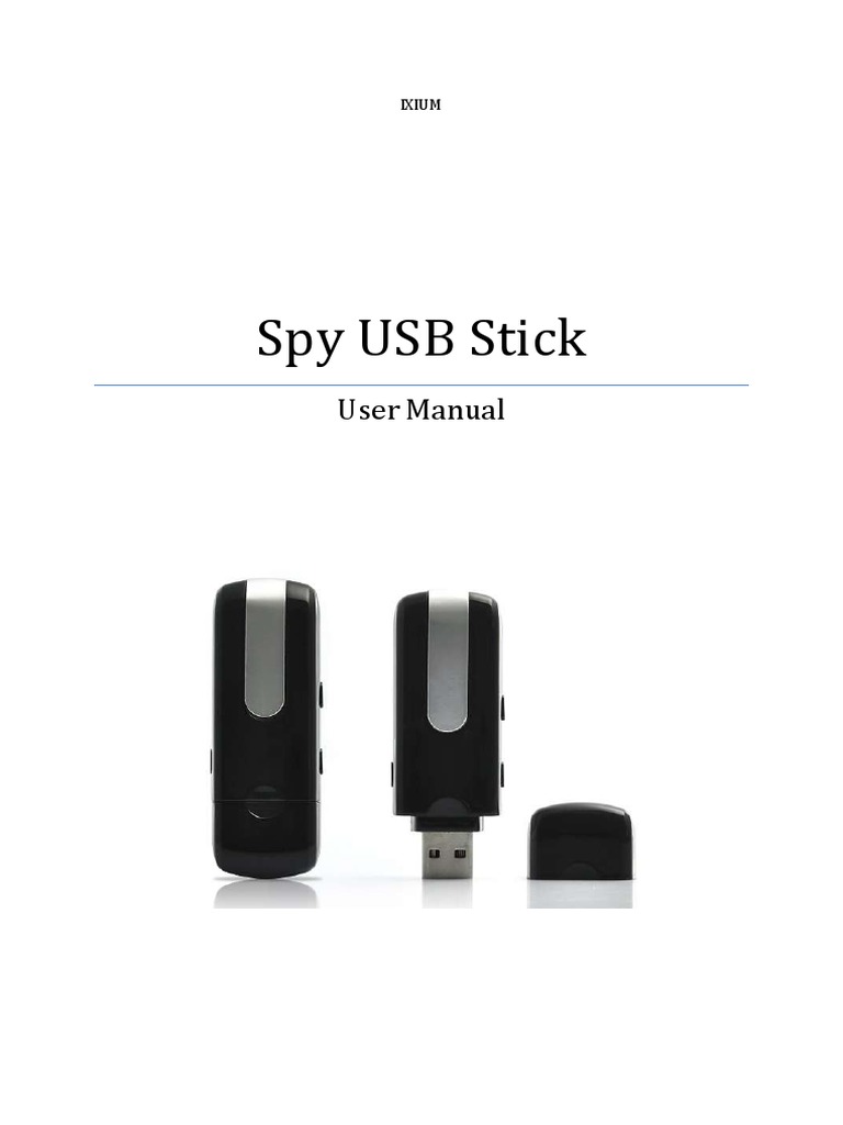 Spy USB Stick: User Manual | PDF | Usb Flash Drive | Computer File