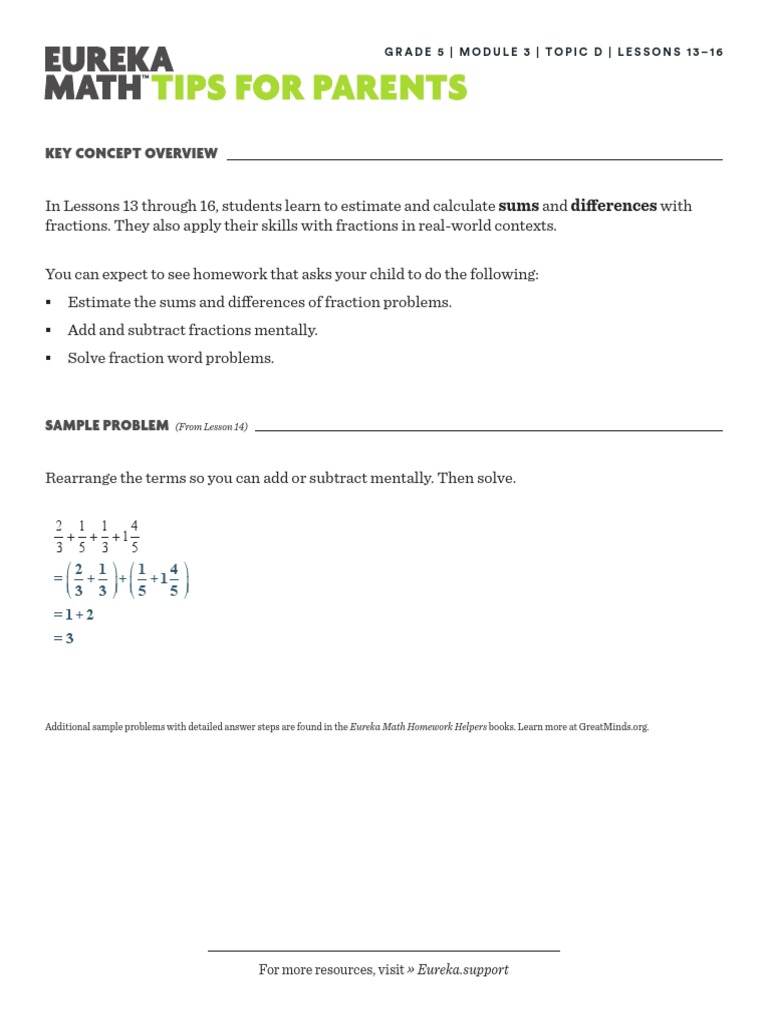 Key Concept Overview: Grade 5 - Module 3 - Topic D - Lessons 13-16 ...