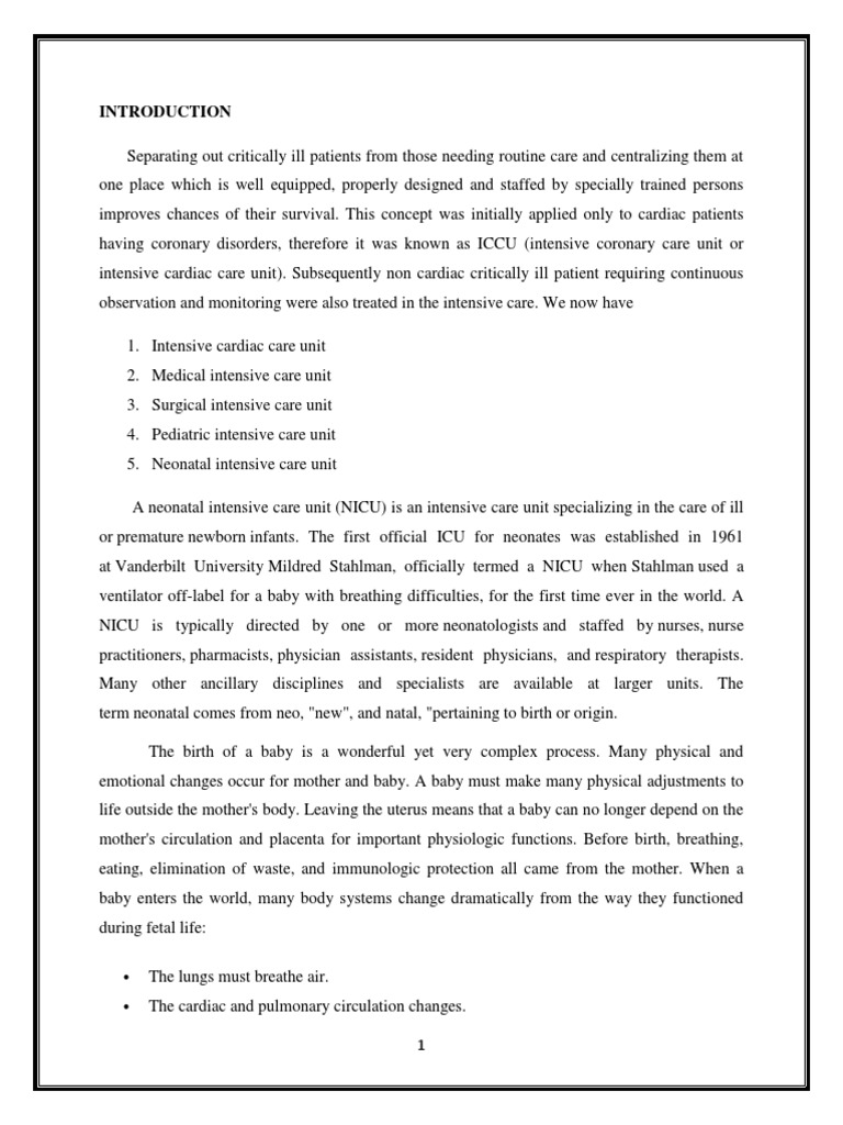 NICU Guidelines and Care Protocols | PDF | Neonatal Intensive Care Unit ...