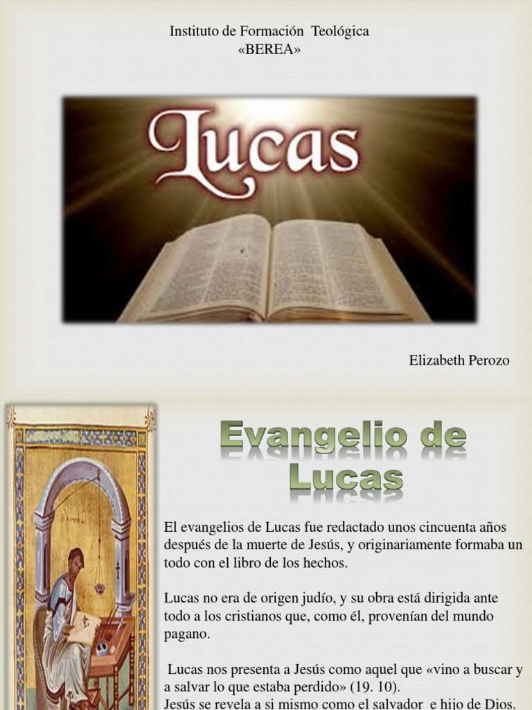 Lucas | PDF | Evangelio De Lucas | Evangelios
