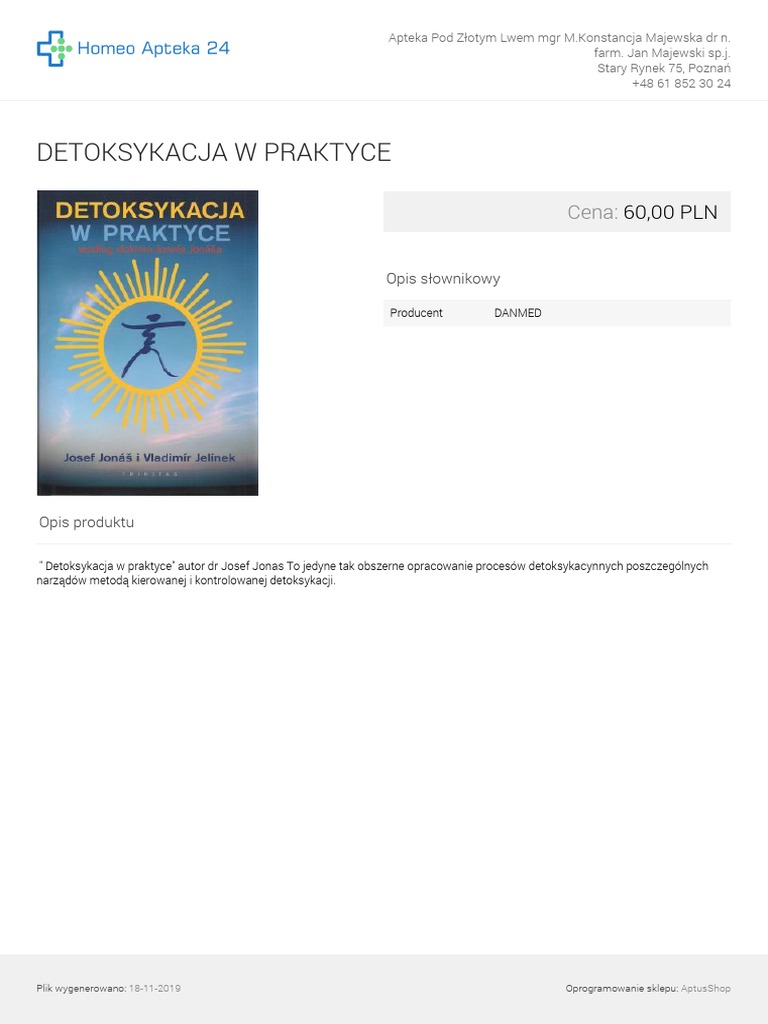 Detoksykacja W Praktyce | PDF