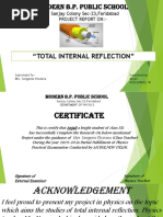 Total Internal Reflection Project Class12 | PDF | Optics | Reflection ...