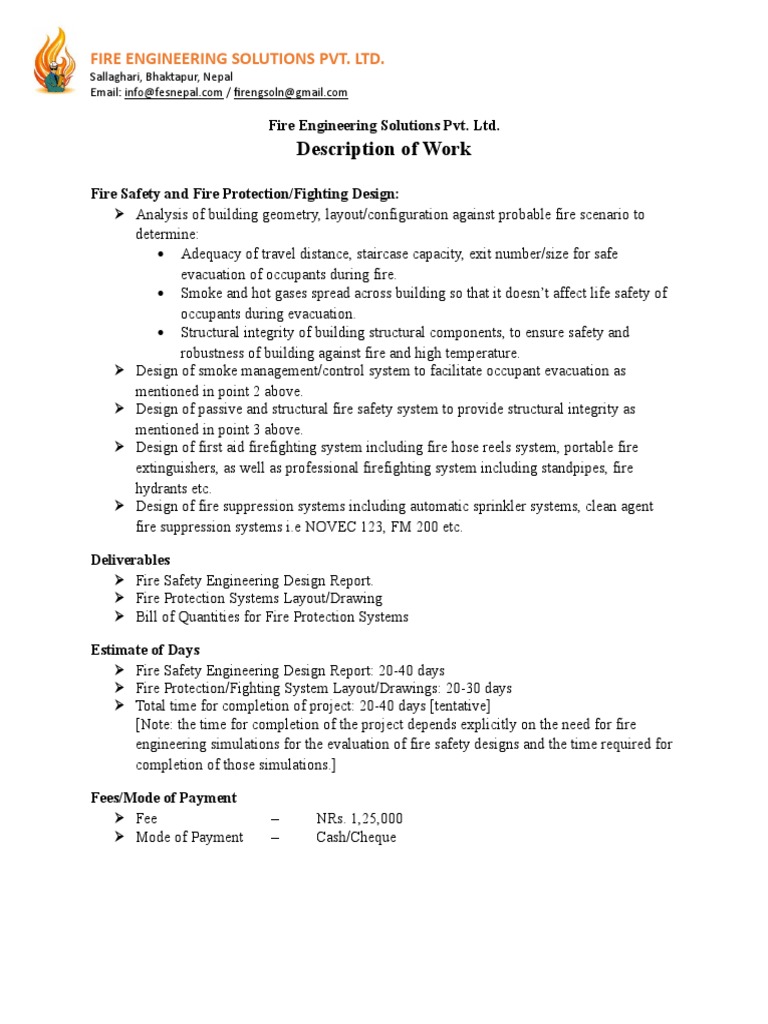 Fire engineering design services | PDF