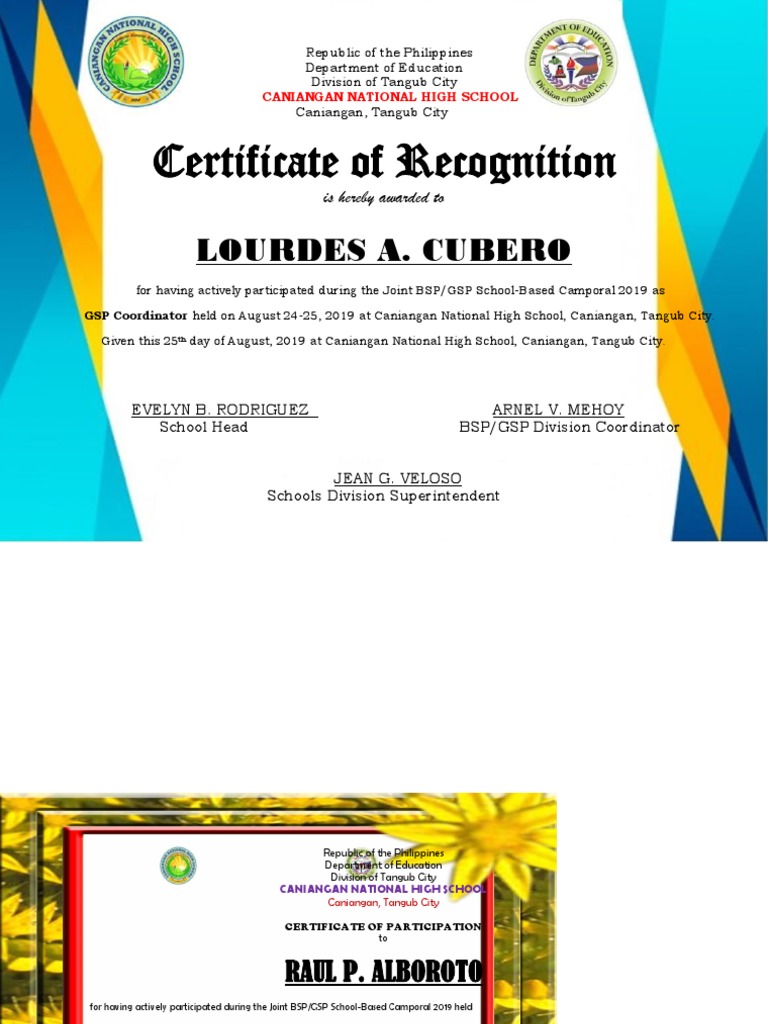 Certificate of GSP | PDF