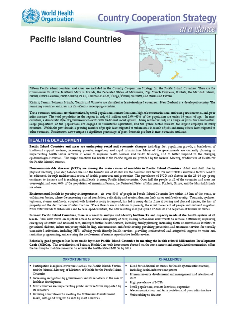Pacific Island Countries: Health & Development | PDF | Public Health ...