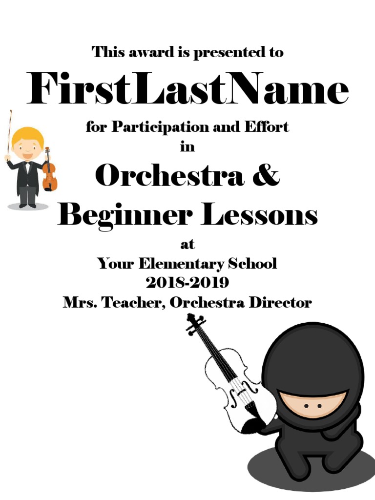 Orchestra Participation Award 2018-2019 | PDF