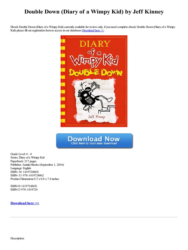 Double Down Diary of A Wimpy Kid | PDF | Books