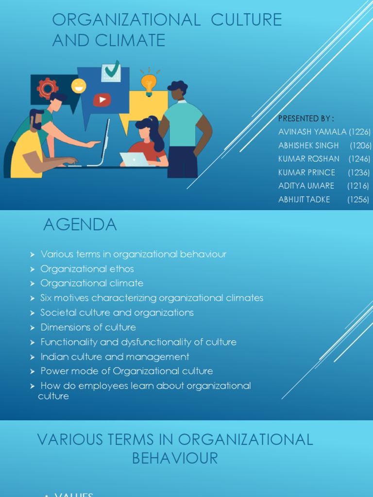 Organizational Culture and Climate | PDF | Organizational Culture ...