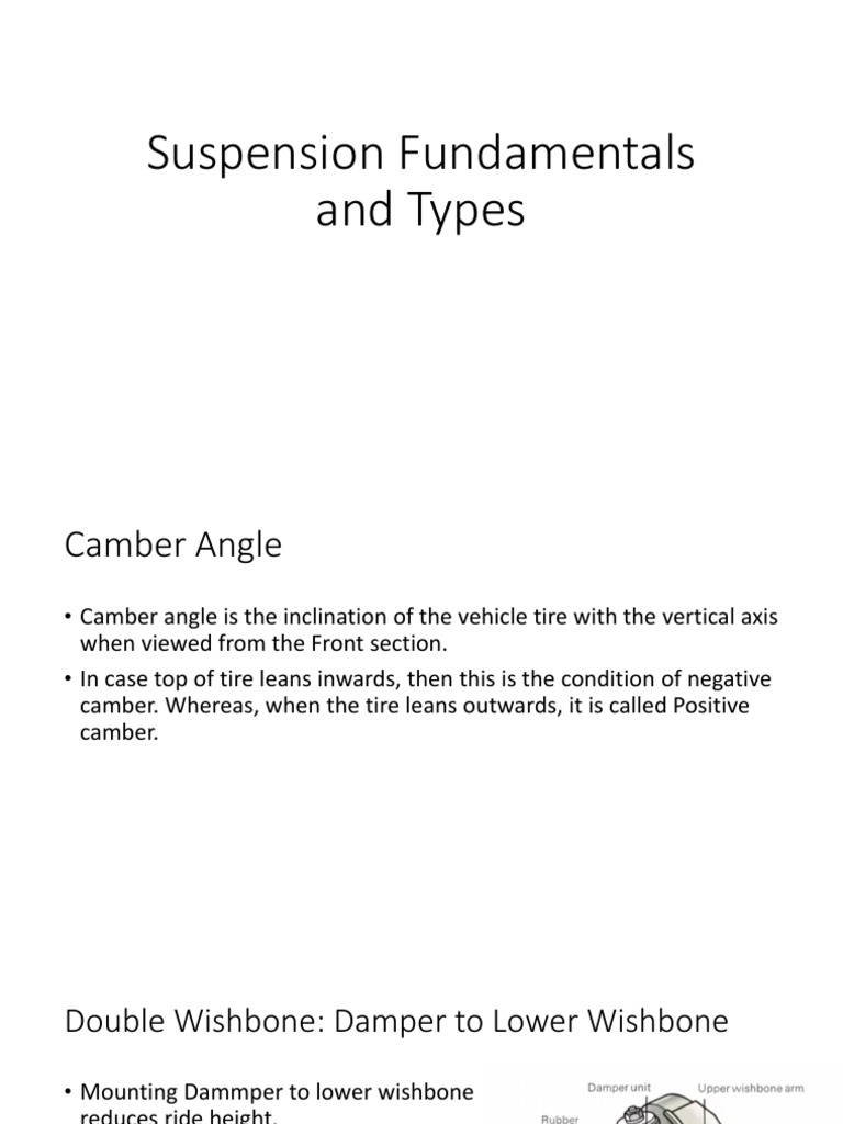 Suspension Types | PDF | Automotive Technologies | Vehicle Industry