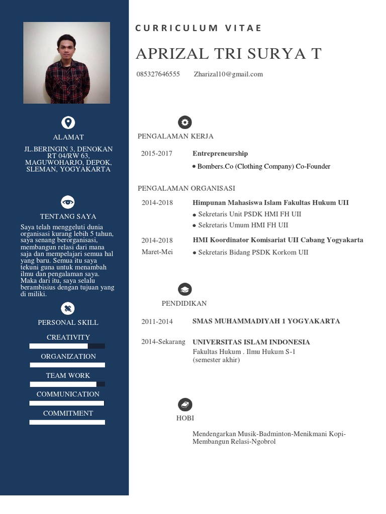 Aprizal Tri Surya T: Curriculum Vitae | PDF