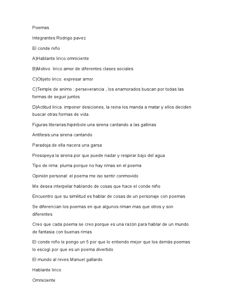 Analisis de Poemas | PDF