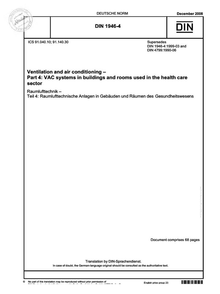 Din 1946 4 | PDF | Infection Control | Infection