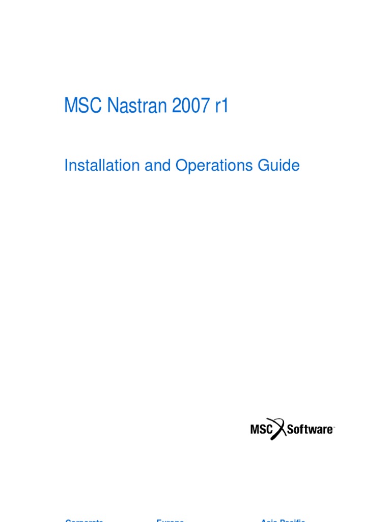 MSC Nastran 2007 Install Guide | PDF | Command Line Interface | File System