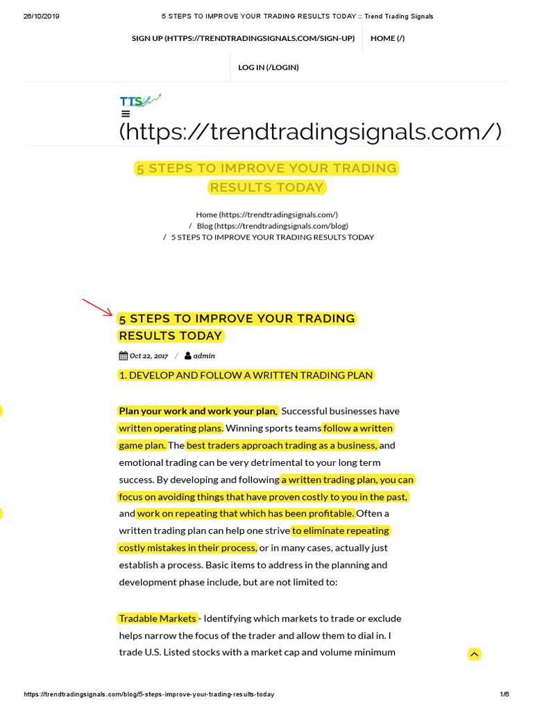 5 Steps To Improve Trading Results - ANOTADO | PDF | Futures Contract ...