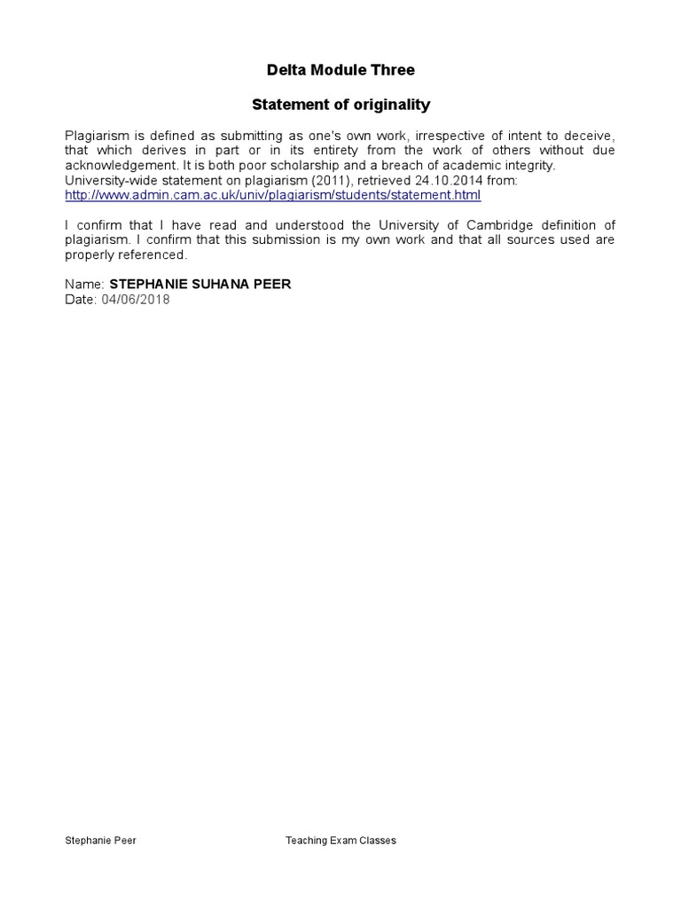 Delta Module Three - Teaching Exam Class | PDF | Educational Assessment ...