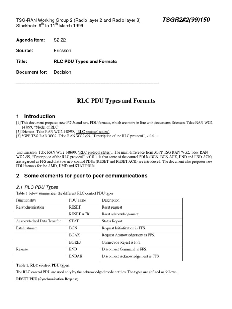 RLC PDU Types and Formats | PDF | Transmission Control Protocol ...