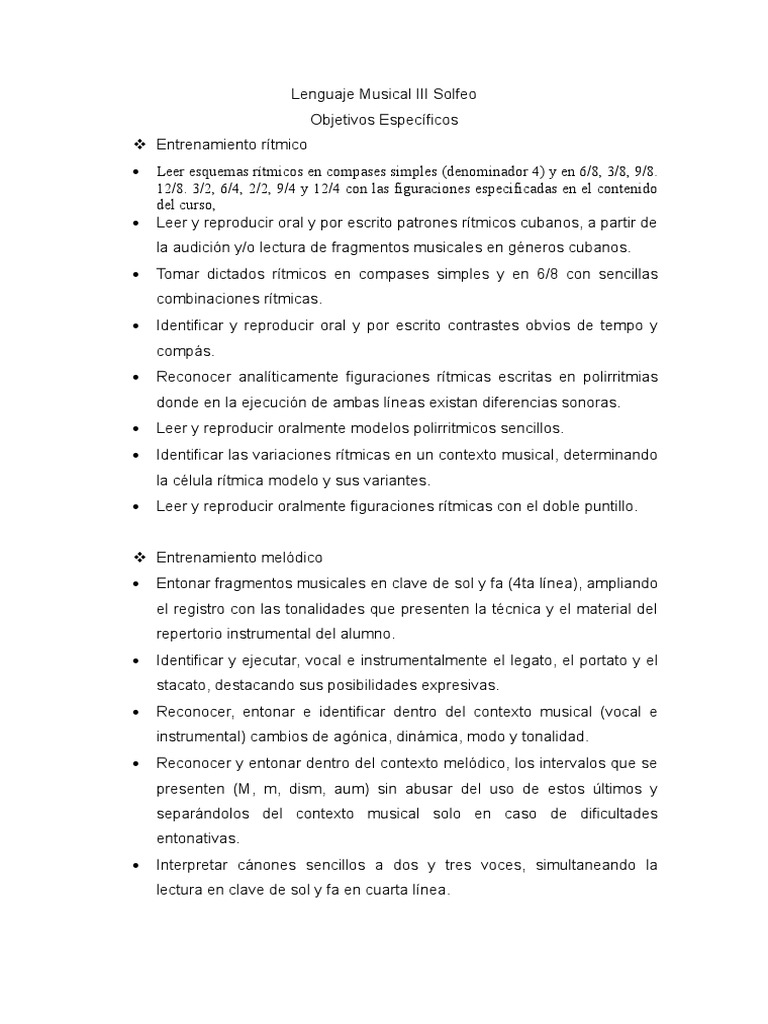 Lenguaje Musical III: Solfeo Avanzado | PDF | Melodía | Formas musicales