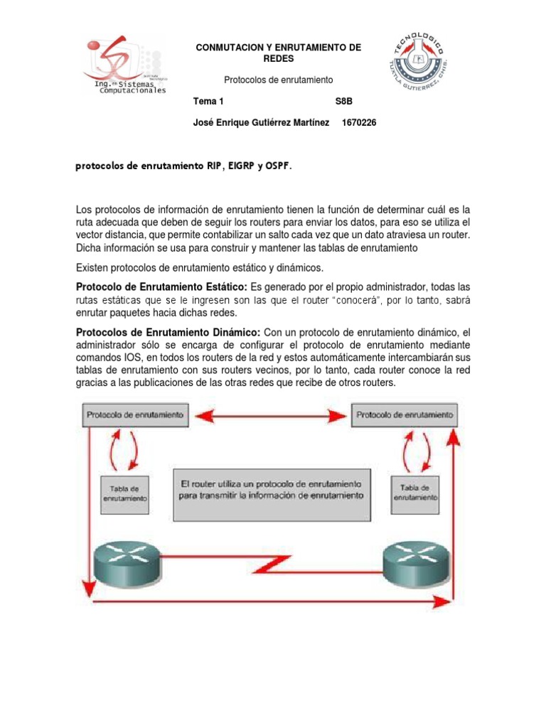Protocolos de Enrutamiento | PDF | Enrutador (Computación) | Enrutamiento