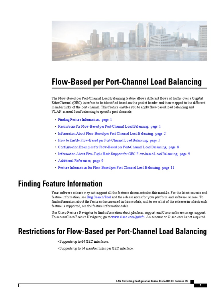 Flow-Based Per Port-Channel Load Balancing: Finding Feature Information | PDF | Internet ...