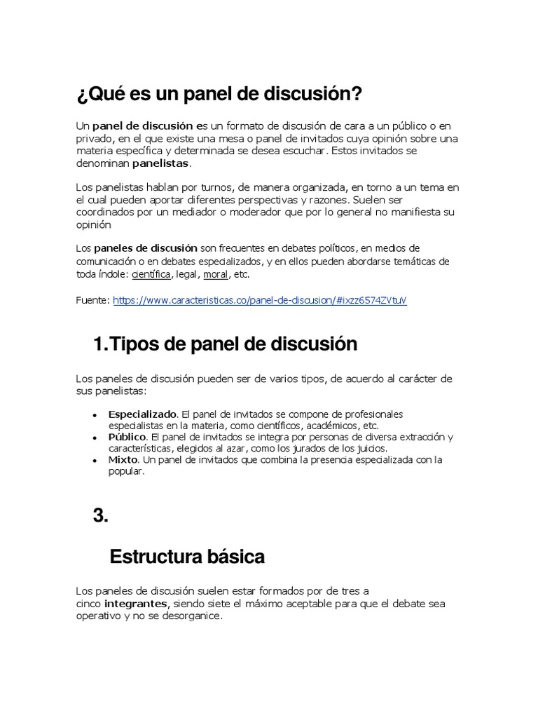 Qué Es Un Panel de Discusión | PDF | Cognición | Sicología