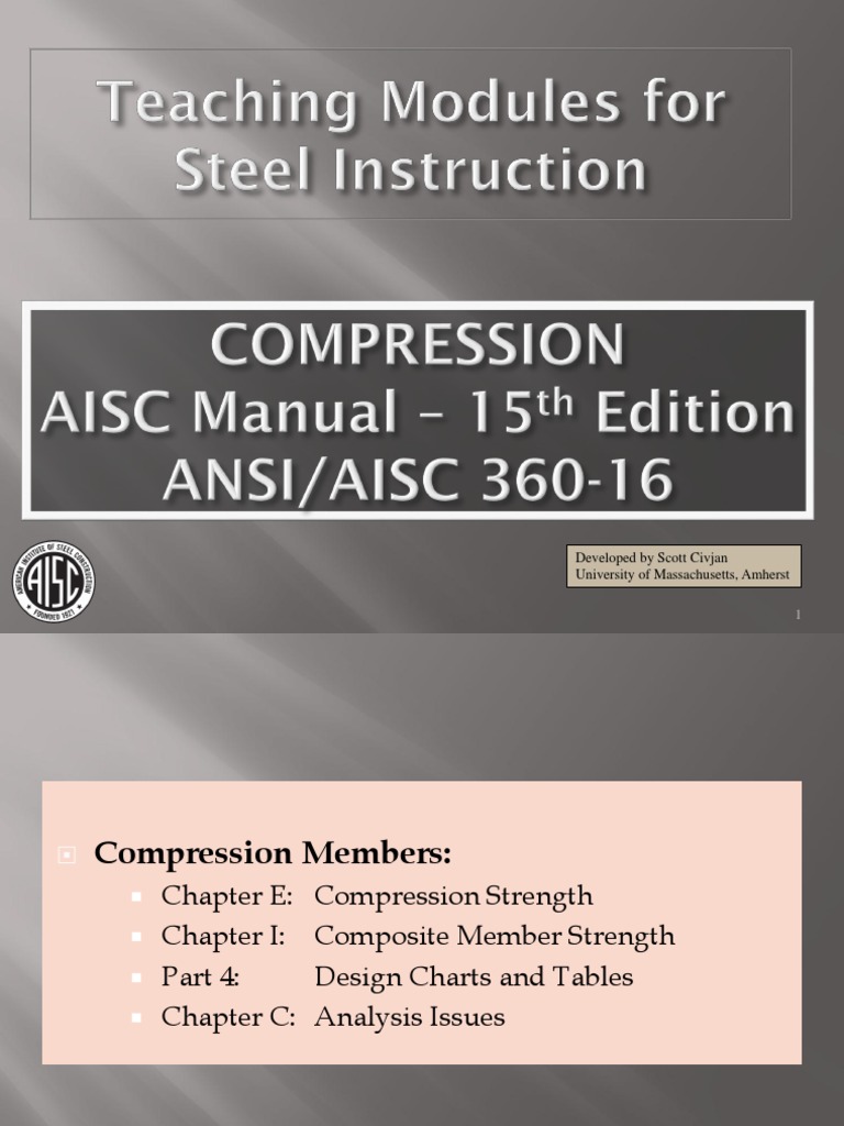 Compression Manual | Download Free PDF | Buckling | Structural Engineering