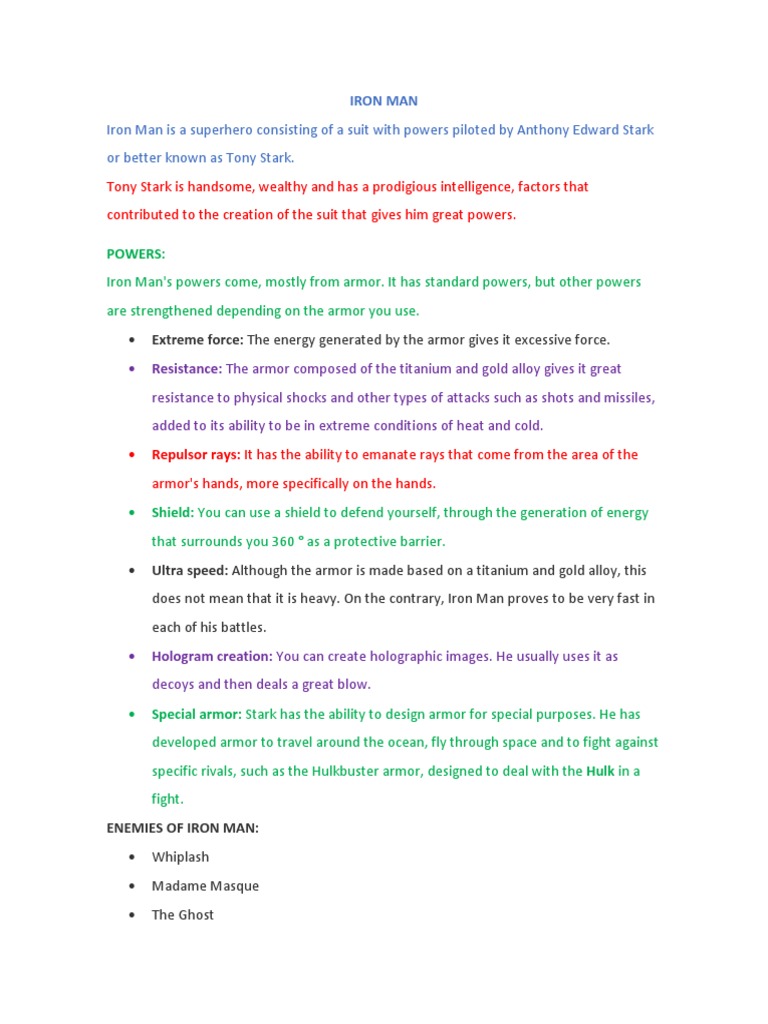 Iron Man | PDF | Nature