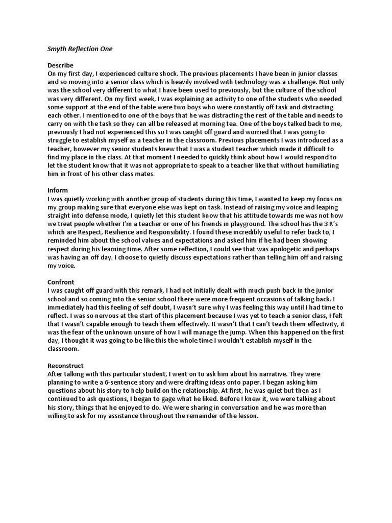 Describe: Smyth Reflection One | PDF