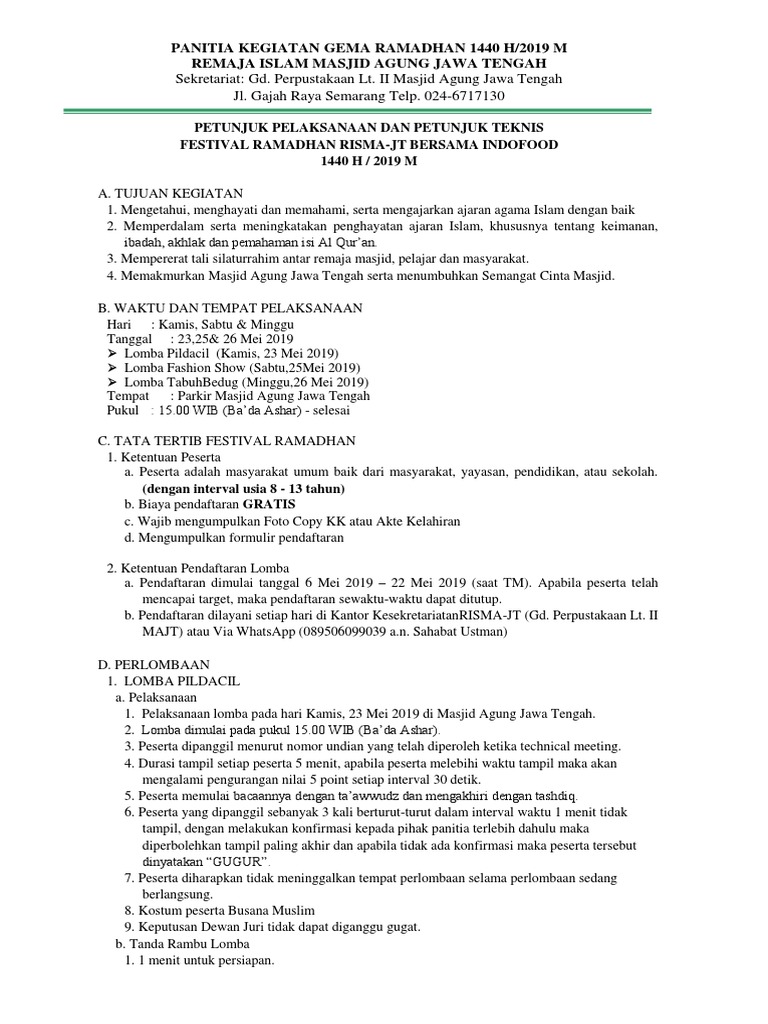 JUKLAK JUKNIS Terbaru | PDF