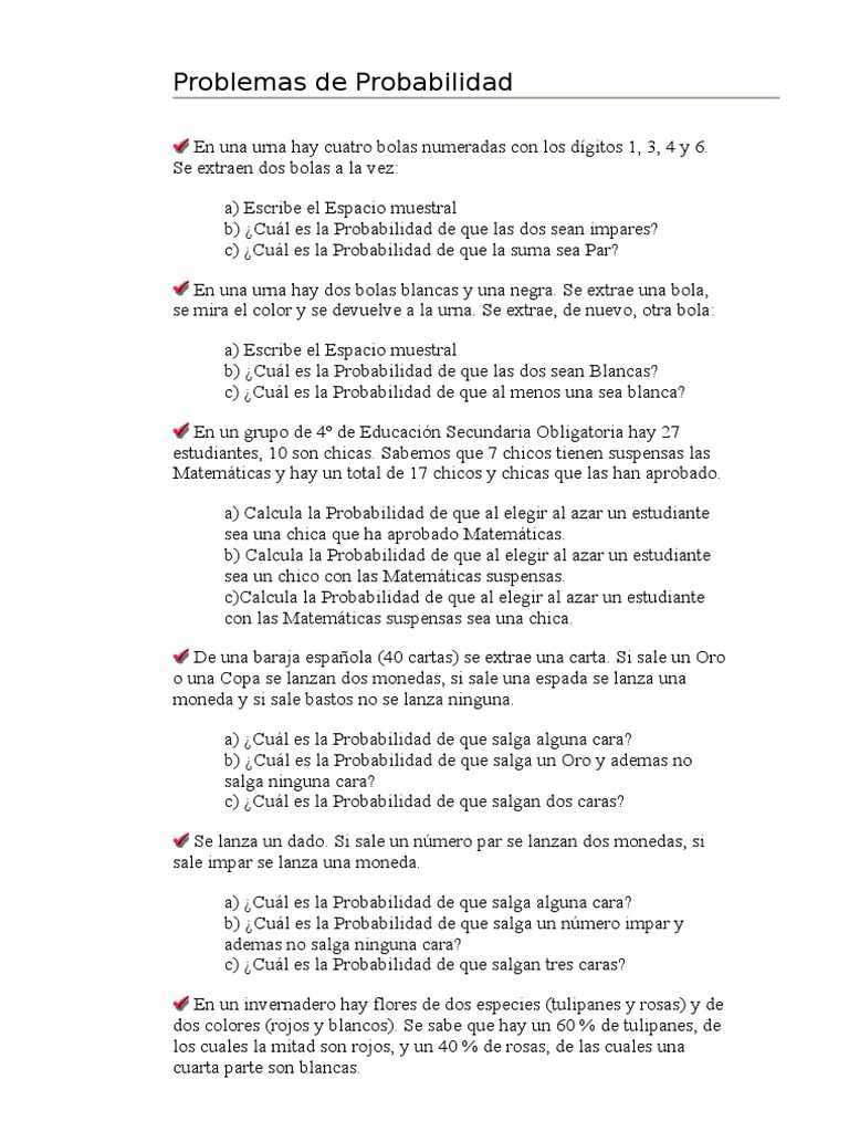 Problemas de Probabilidad | PDF | Probabilidad | Distribución normal