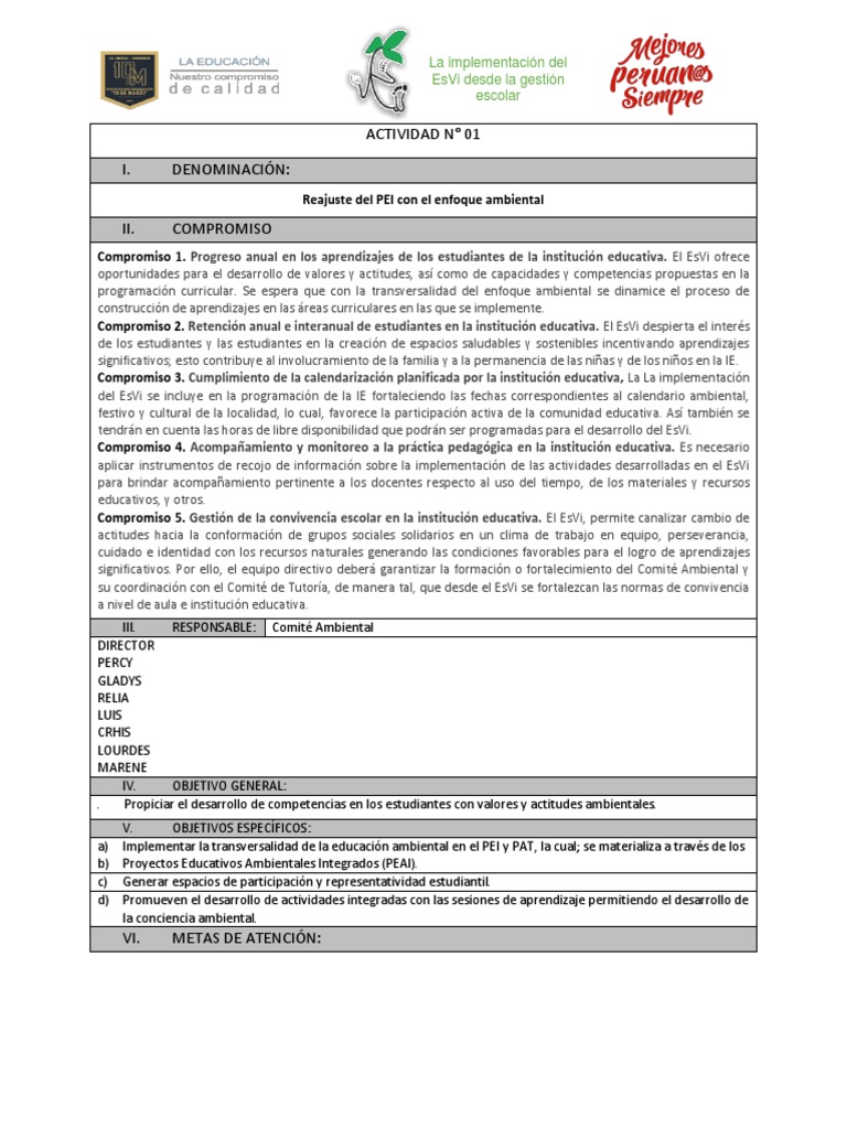 Ficha de Actividad 1 | PDF | Salón de clases | Aprendizaje